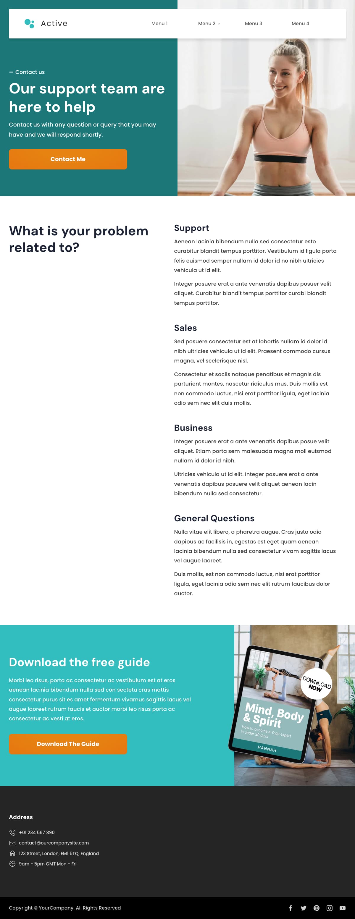 Active Contact Us Page - OptimizePress